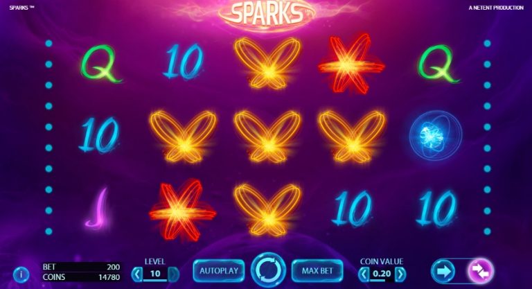 Sparks Slots Review - 5-Reel, 20 Pay Line Game with Variable RTP